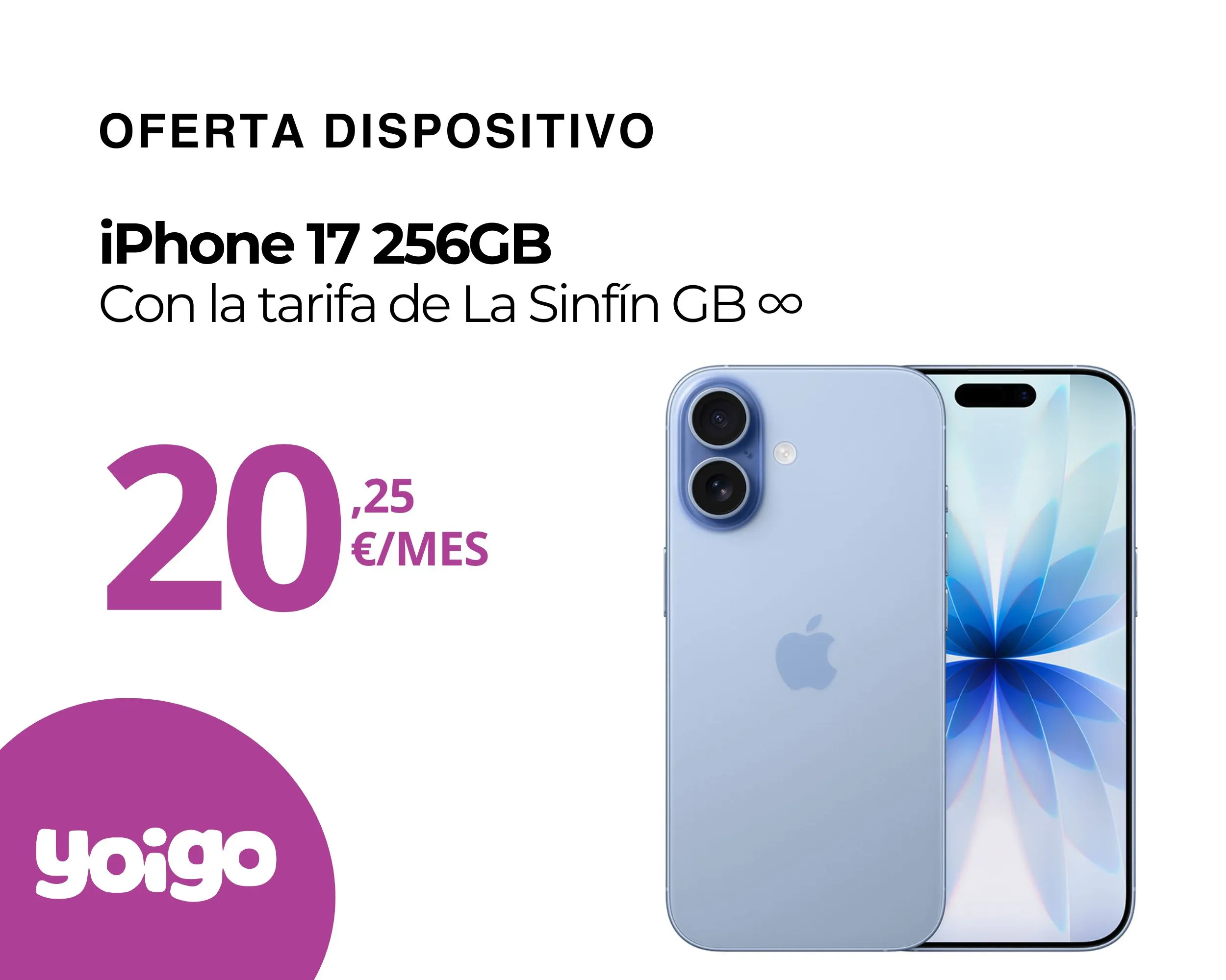 Yoigo iPhone 17 256GB - TarifasWeb